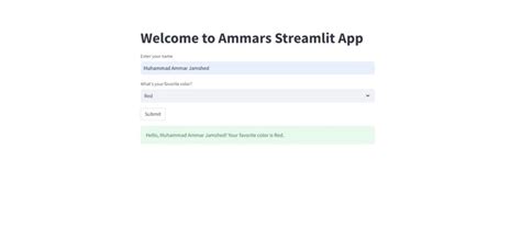 Ammar Jamshed Msc Ds On Linkedin Streamlit Deployment