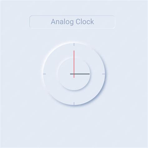 Premium Vector Neumorphism Analog Clock