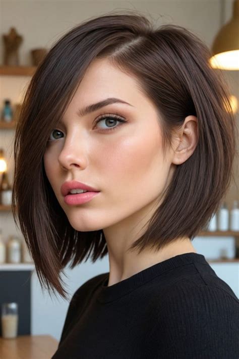 30 Cute Medium Length Hairstyles Subtle Stacked Bob