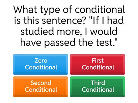 Conditional Exercises Quiz