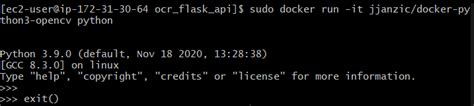 Amazon Web Services Jjanzic Docker Python Opencv Installing Python Instead Of Stack