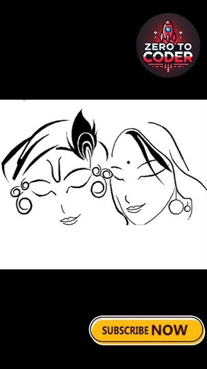 Creative Python Turtle Project9🎶radha And Krishna Drawing Using