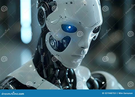 Humanoid Robot Meditates On Mars In A Lotus Position Royalty Free Stock