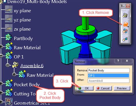 Single Part Process Example In Catia Using Multi Body Modeling Approach