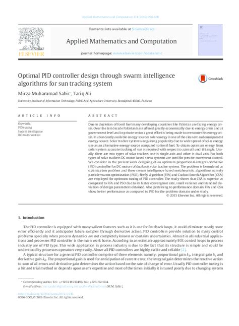Optimal Pid Controller Design Through Swarm Intelligence Algorithms For