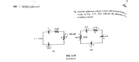 Solved III SERIES CIRCUITS Find The Unknown Volage Chegg Com