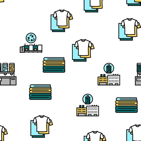 Textile Production Collection Icons Set Vector 18776782 Vector Art At Vecteezy