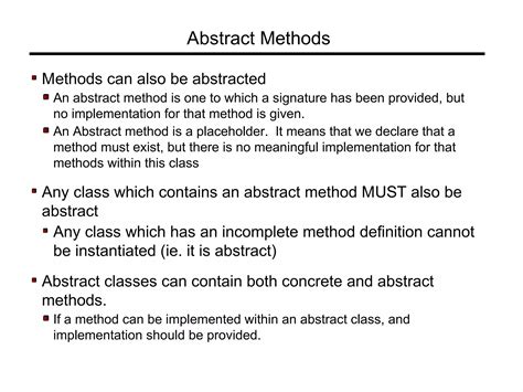 Abstract Class Ppt