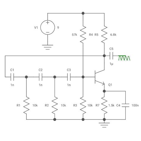 circuit operation of rc phase shift oscillator circuit diagram