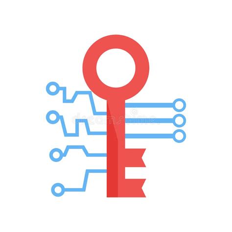 Password Access Icon Authentication And Cybersecurity Line Conc Stock Vector Illustration Of