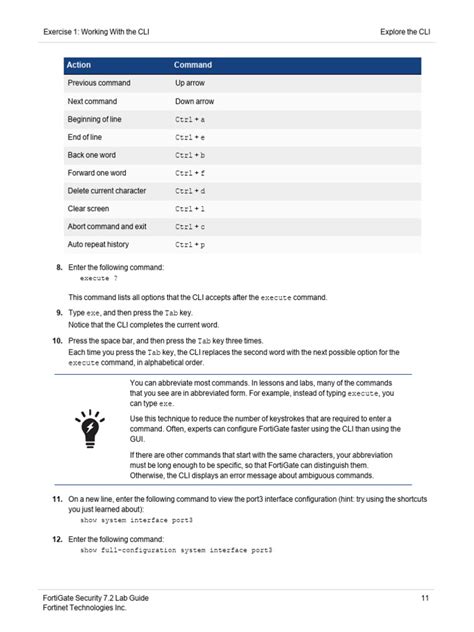 Fortinet Fortigate Security Lab Guide For Fortios 7 2 11 Pdf