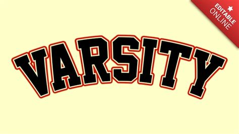 Varsity | Athletic Typeface | Text Effect Generator