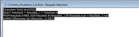 Ac 2003 Utiliser Requete Paramétrée Access En Vba Requêtes Et Sql