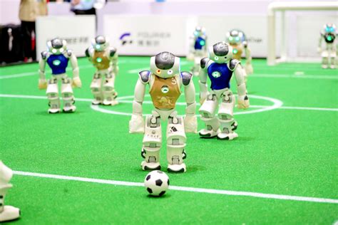 Humanoid Robots Play Football In Qingdao Cn