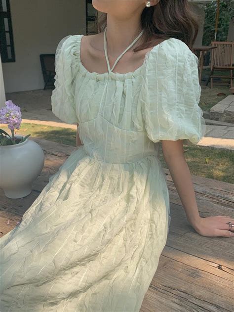 베이지하루 러블리한 신상 햅번 볼륨 소매 반팔 롱원피스 드레스 하이웨이스트 가벼운 화사한 봄 여름 간절기 몸매보정 아방핏 여유로운 코튼 여행 비치 바캉스룩 휴가 휴양지옷