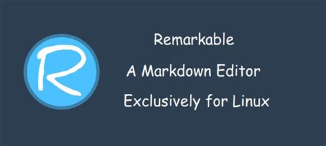 remarkable a tiny github flavored markdown editor for linux
