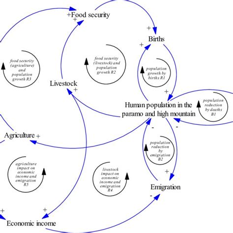 Causal Loop Diagram Showing The Relationship Between The Population Download Scientific Diagram