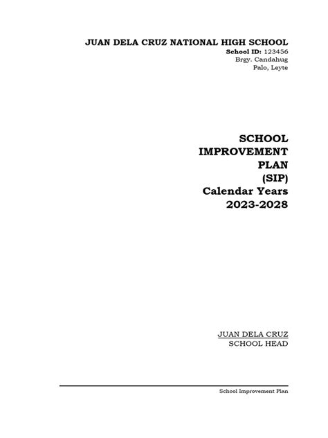 New Sip Template Pdf Mental Disorder Learning