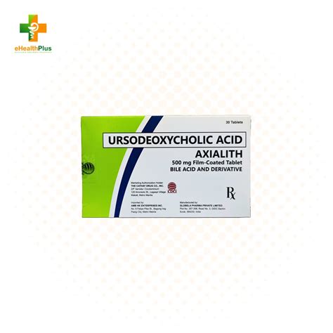 Axialith Ursodeoxycholic Acid 500mg Tablet Ehealthplus Online