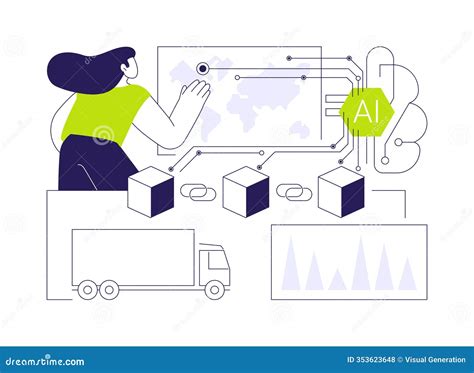 Enhanced Transparency With Ai Backed Blockchain Abstract Concept Vector Illustration Stock