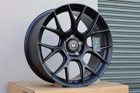 20x8520x95 5x112 Mflow Mfr1 Matte Black 20 Wheels Cb 666 Rims Set