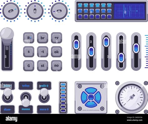 Control Panels Ui Elements Buttons Checkboxes Switch Dots Electric