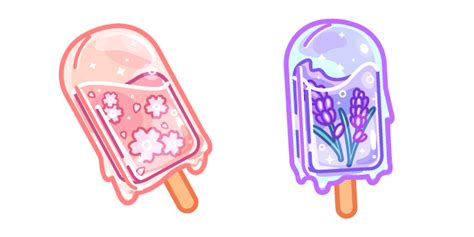 Cute Sakura and Lavender Popsicles курсор пак – Custom Cursor