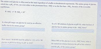 Answered: The amino acid glycine is often used as the main ingredient ...