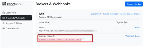 Create Webhooks Signalstack