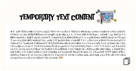 Temporary Text Content Lipsum Hub