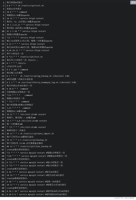 Linux下的定时任务crontablinux Crontab 菜鸟 Csdn博客