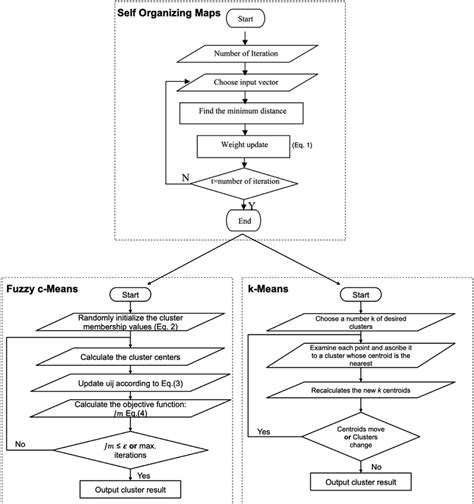 representations of the steps of the applied hybrid algorithms