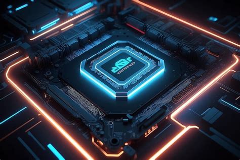 Premium Ai Image 3d Rendering Technology Background Microchip Hightech Future Highspeed Cpu
