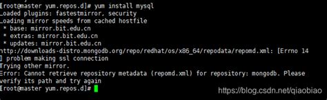 error cannot retrieve repository metadata repomd xml for repository