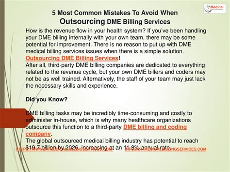 PPT 5 Most Common Mistakes To Avoid When Outsourcing DME Billing