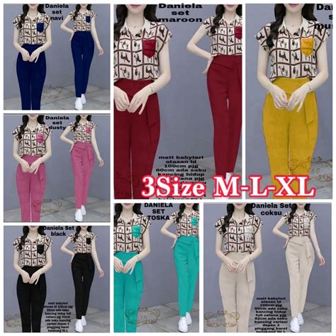 Jual New Daniela Set 3 Size Mlxl Setelan Fashion Wanita Shopee