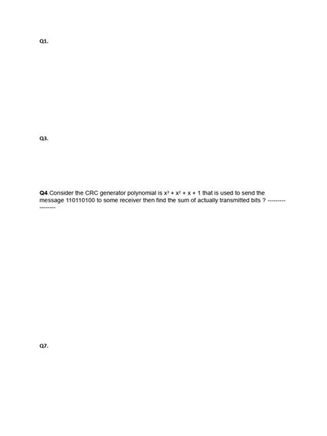 Crc Test Pdf