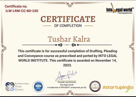 Advtushar Kalra On Linkedin Dear Connections Im Thrilled To Announce That I Have Completed The