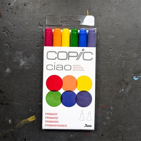 Copic Ciao Markers Set Of 6 Colours Primary Gwartzmans Art Supplies