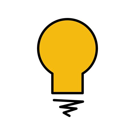 Light Bulb Vector Idea Icon Illustration Bright Electricity Lamp