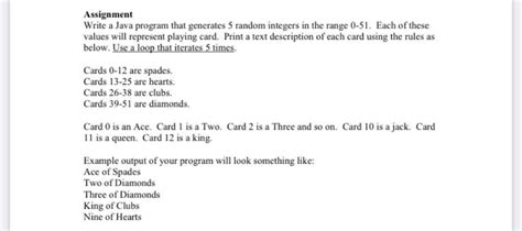 Solved Assignment Write A Java Program That Generates Chegg