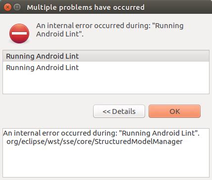 Java Eclipse Android Xml Editor Error Ubuntu Android Sdk Stack Overflow