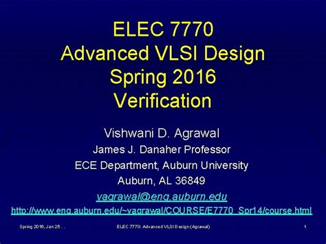 Elec 7770 Advanced Vlsi Design Spring 2016 Verification