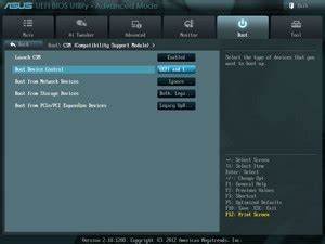 Enable Legacy Boot Mode Disable EFI Boot