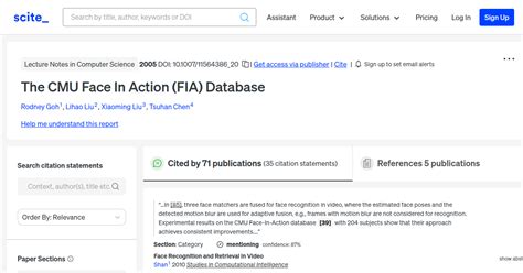 The Cmu Face In Action Fia Database