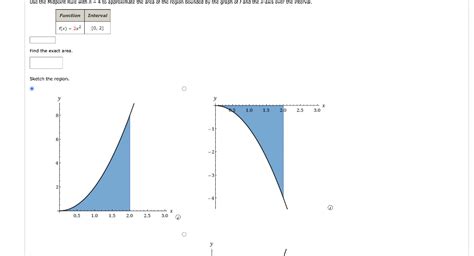 Solved Find The Exact Area Sketch The Region Chegg Com
