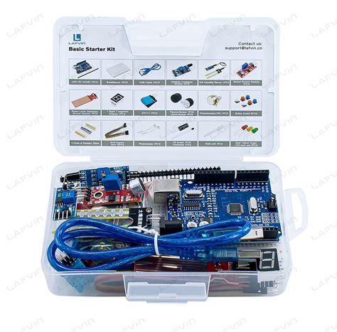 lafvin uno r3 basic starter kit for arduino with tutorial code breadboard jumper wire