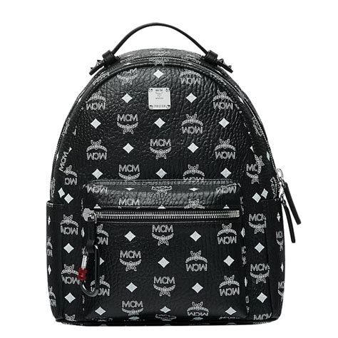Balo Mcm Stark Backpack In White Logo Visetos Mmk9sve49bv001 Jordan 1