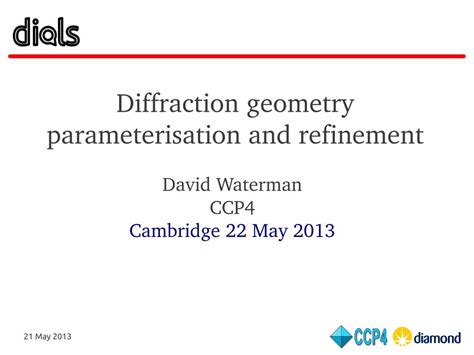 Pdf Diffraction Geometry Parameterisation And Refinement Dokumentips