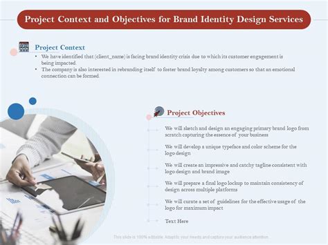 Project Context And Objectives For Brand Identity Design Services Ppt